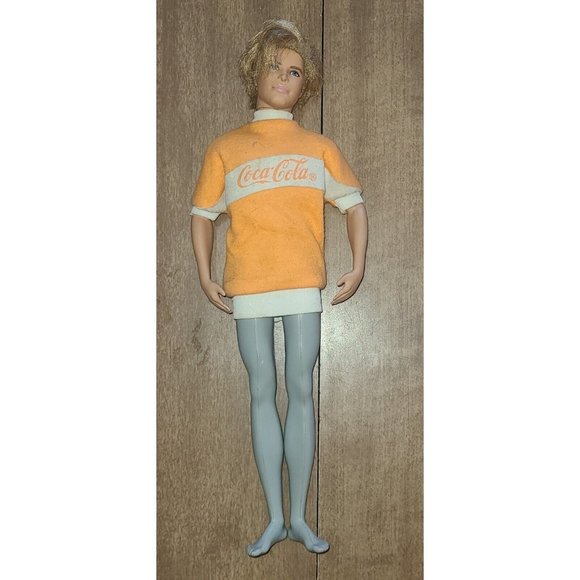 Mattel | Toys | Barbie Vintage Ken Doll Coca Cola Shirt Blond Hair Blue ...